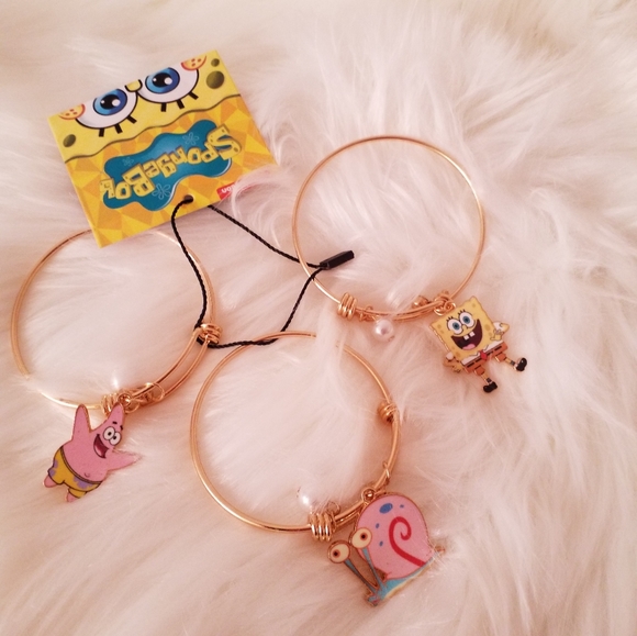 Jewelry | New 3 Pc Spongebob Custom Jewelry Bracelets | Poshmark